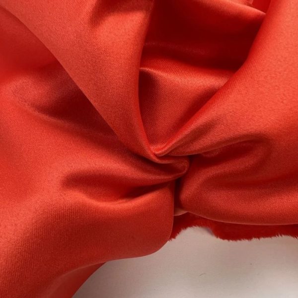 Luksuzni Američki Saten, Visoka Moda, Narančasto-crvena Boja - Amika ...